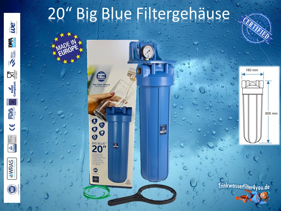 20" Big Blue Single Filtergehäuse :: Trinkwasserfilter4you.de